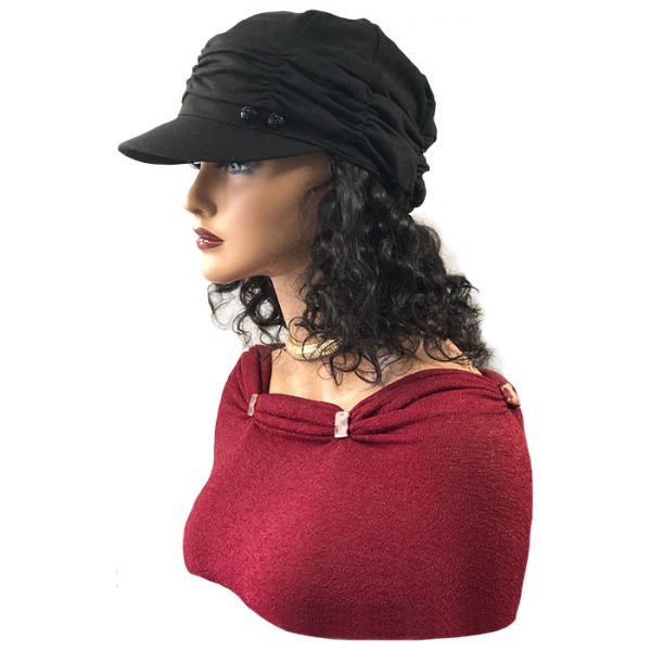 Hat With Hair Attached For Chemo Patients Cranial Prosthesis Wigs